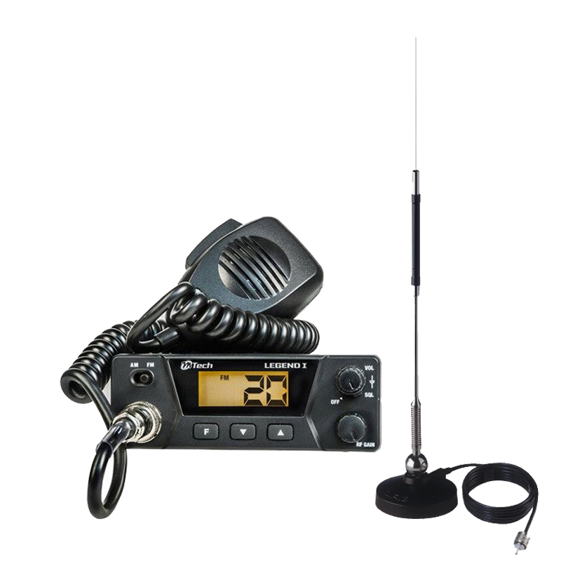 M-Tech Legend I Complete 27MHz set with Sirio Mini Mag 27 antenna – Deltron