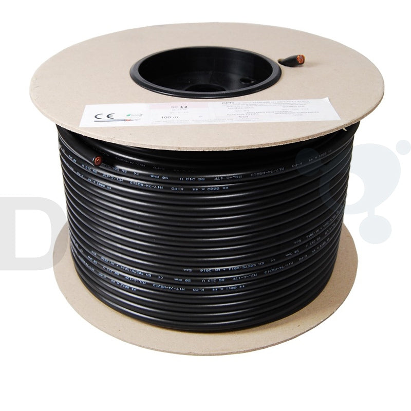 RG213 MIL-C-17 CPR/ECA geclassificeerde coaxkabel 100 meter op rol – Deltron