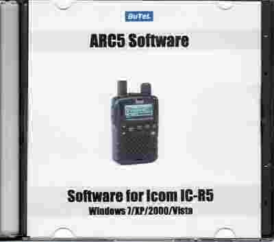Butel ARC-5 software voor de ICom IC-R5 scanner | Deltron