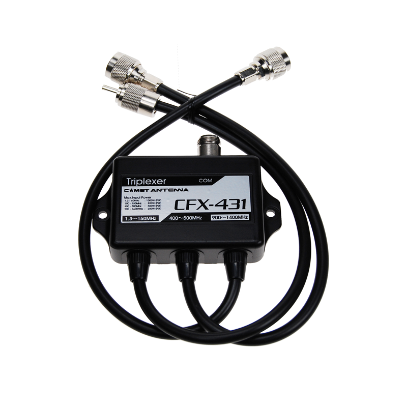 Comet CFX-431A Triplexer | 144/433/1200 MHz signal splitter | Deltron