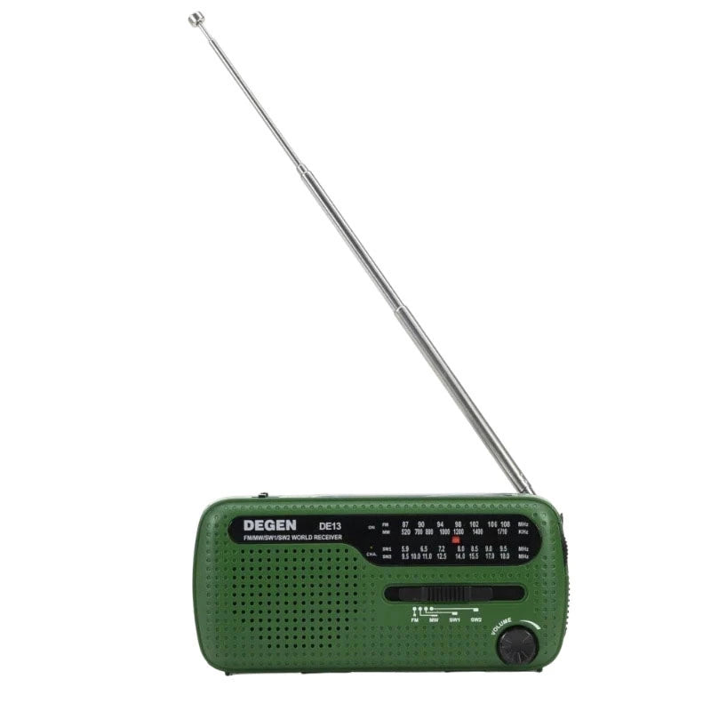 Degen DE13DSP: Noodradio met zonnepaneel en handslinger | Deltron