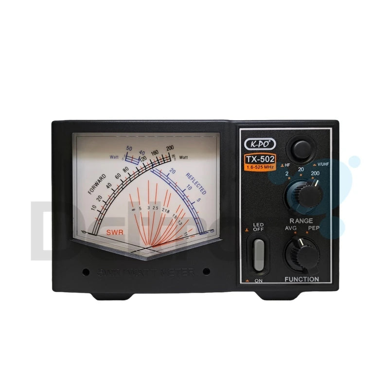 K-PO TX-502N SWR- en wattmeter – voor 1.6-525 MHz met UHF en N – Deltron
