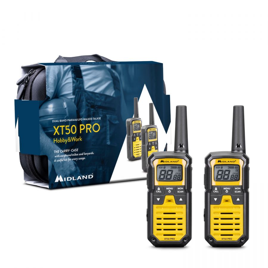 Midland XT50 Pro Hobby and Work – professional PMR446 walkie-talkie set ...