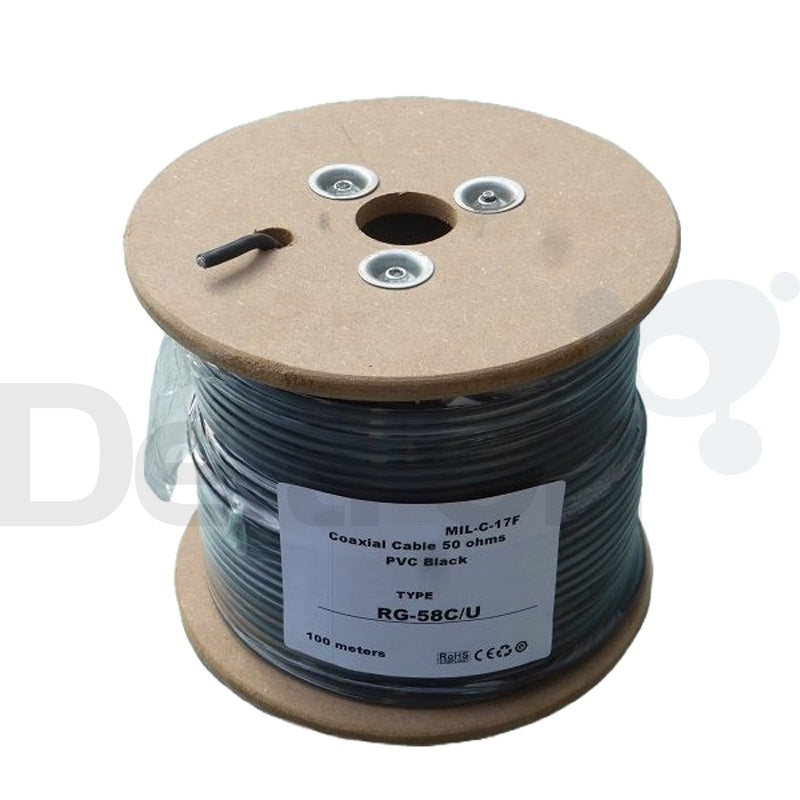 Buy 100 meters of RG58 C/U MIL-C-17F coaxial cable safely and reliably ...
