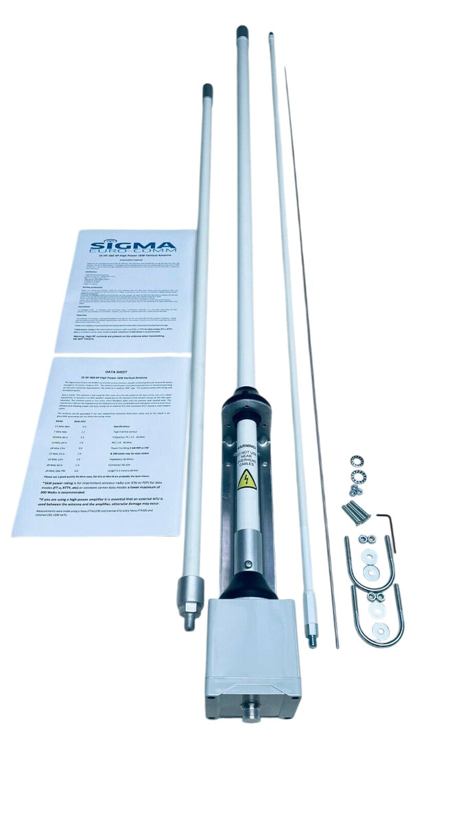 Sigma HF360XP HF Basis antenne voor 80 tot 10 meter - 1kW PEP - 550cm ...